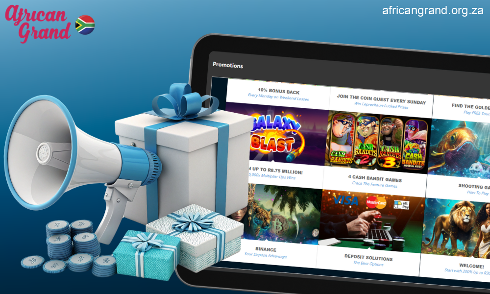 African Grand Welcome bonus for players from SA